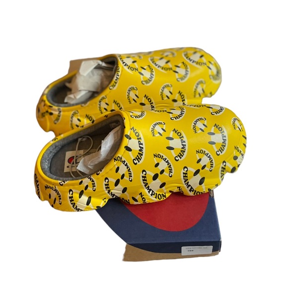 Champion | Shoes | Champion Super Meloso Smile Yellow Slides Clogs Nib ...